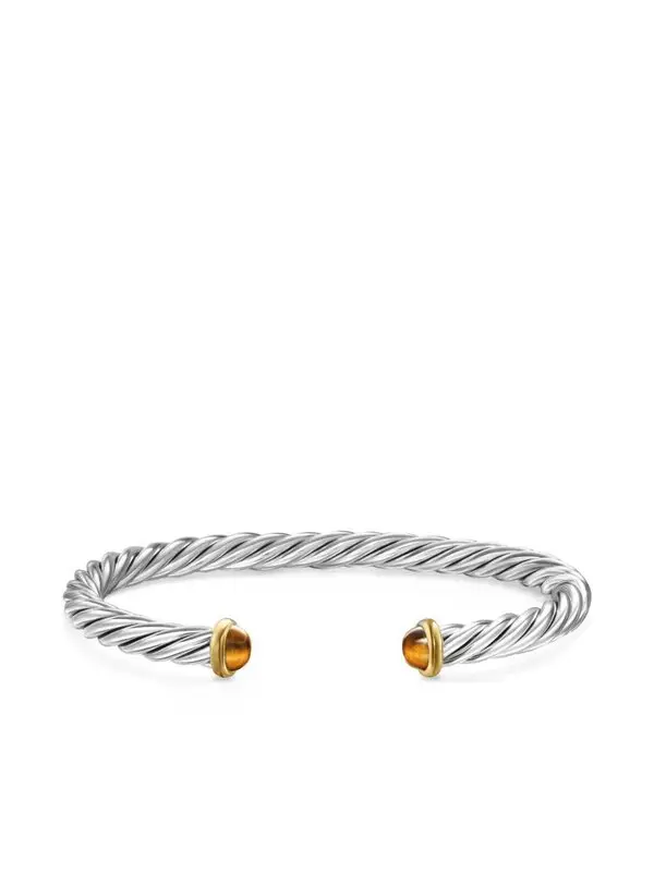 David Yurman 14kt Yellow Gold And Sterling Cable Cuff Bracelet