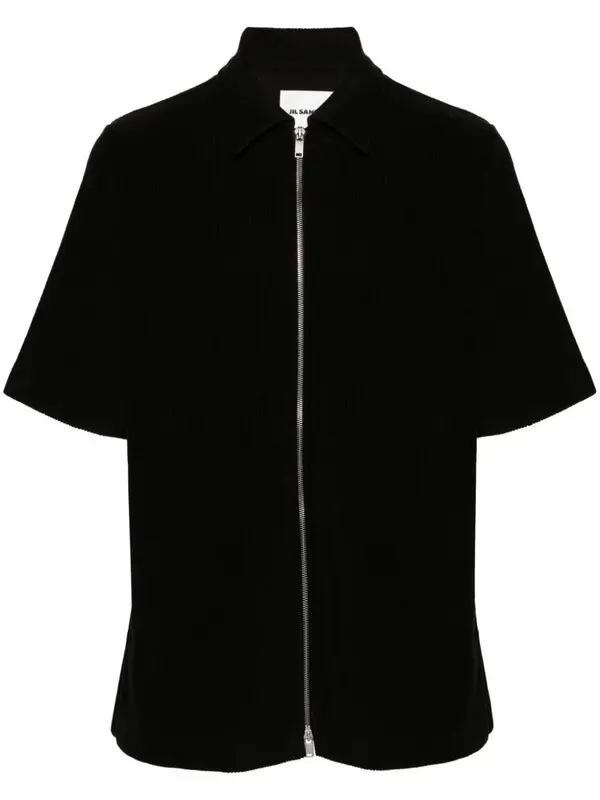 JIL SANDER Towelling Zip-up Shirt