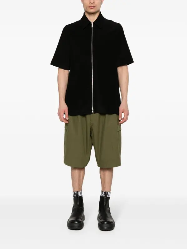 JIL SANDER Towelling Zip-up Shirt