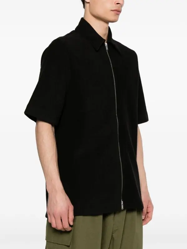 JIL SANDER Towelling Zip-up Shirt