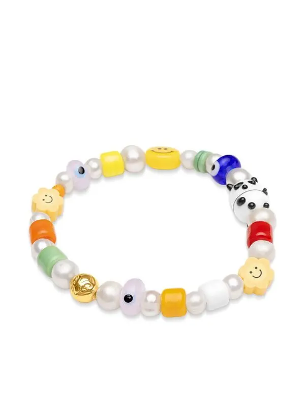 NIALAYA JEWELRY Panda Pearl Bracelet - White