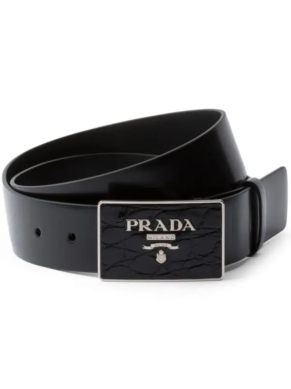 Prada Saffiano Logo-print Belt