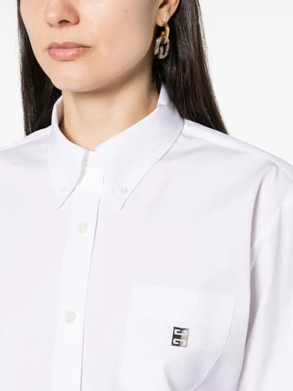 Givenchy 4g-plaque Cotton Shirt