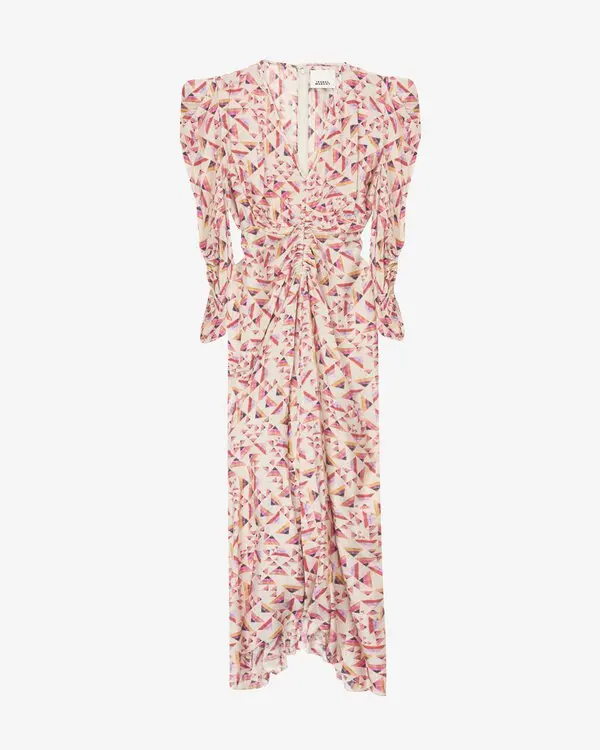 Isabel Marant Albini Midi Dress - Ecru/multicolore