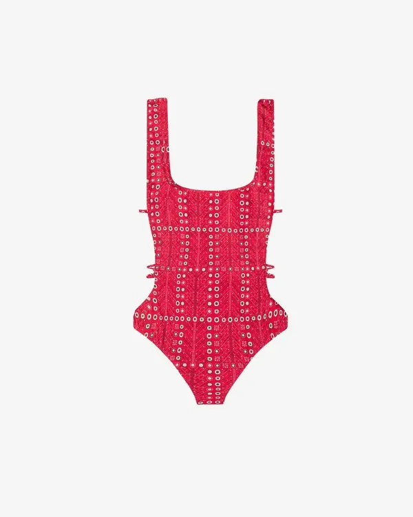Isabel Marant Tenisia Printed Swimsuit - Red
