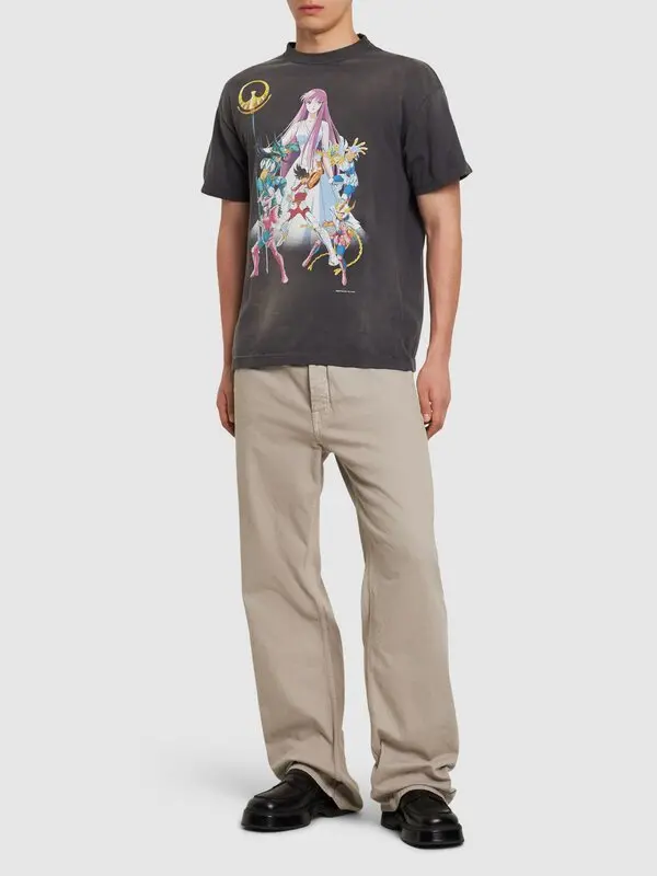 Saint Michael Saint Seyia X Saint Mx6 T-Shirt In Black - 50% Off