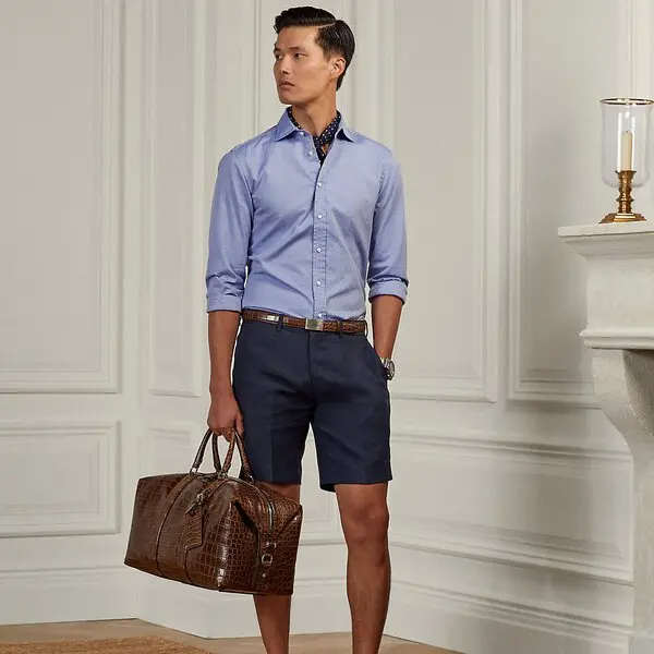 Ralph Lauren Gregory Tailored Linen Short - Classic Chairman Navy