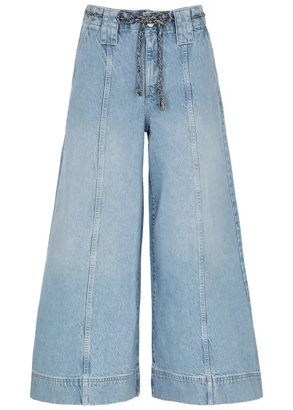 Free People Sheer Luck Wide-leg Jeans