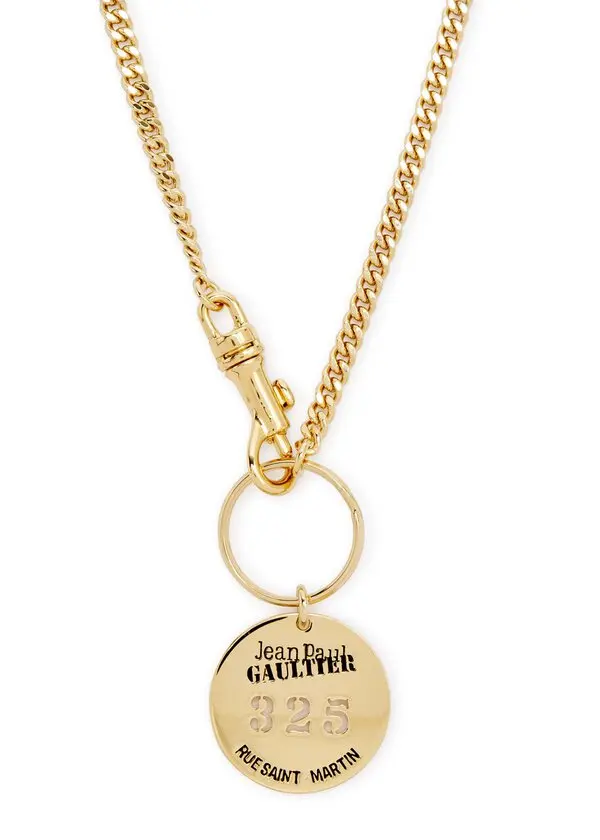 Jean Paul Gaultier 325 Logo Chain Necklace In Gold - 42% Off