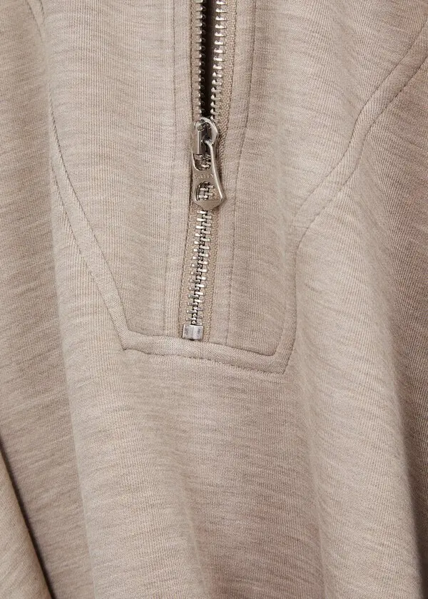 Varley Hawley Half-zip Sweatshirt - Taupe