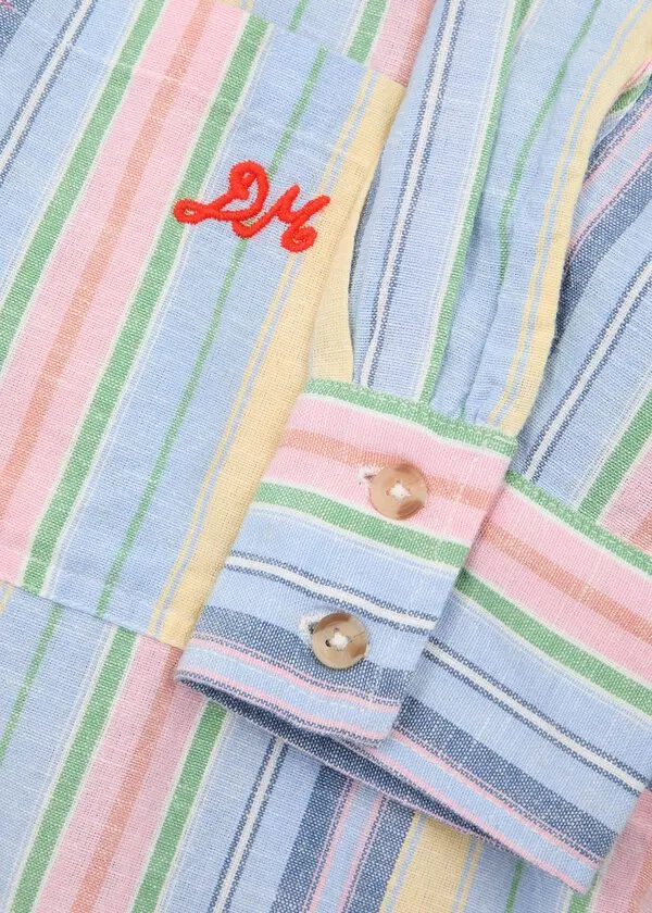 DAMSON MADDER Skyla Striped Cotton-blend Shirt