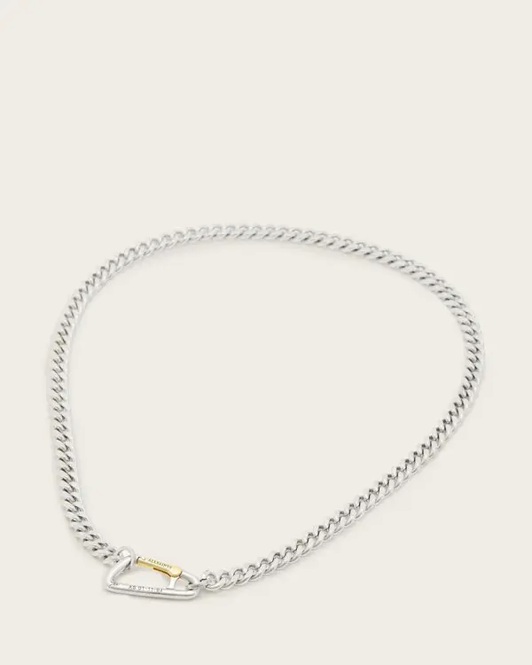ALLSAINTS Carabiner Necklace - Warm Silver/warm Brass