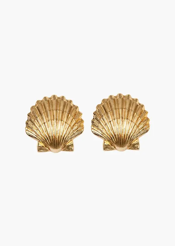 JENNIFER BEHR Mar Shell Earrings - Gold