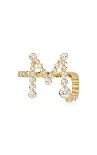 Sophie Bille Brahe 18k Recycled Yellow Ensamble Initial Ring