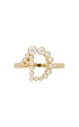 Sophie Bille Brahe 18k Recycled Yellow Ensamble Initial Ring