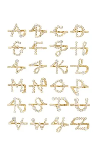 Sophie Bille Brahe 18k Recycled Yellow Ensamble Initial Ring