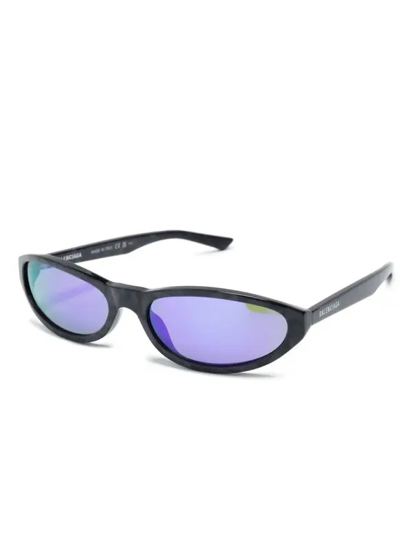 Balenciaga Oval-frame Sunglasses - Purple