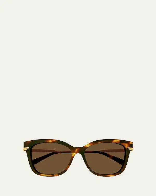 Bottega Veneta Engraved Logo Cat-eye Sunglasses - Avana