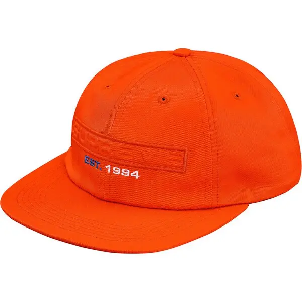 Supreme Embossed Logo 6-panel Cap - Orange