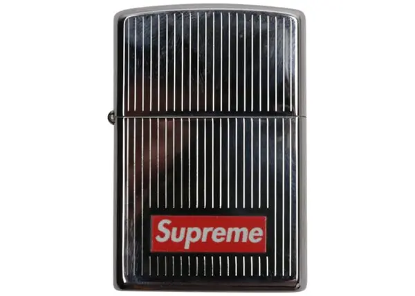 Supreme Engraved Stripe Zippo - Silver