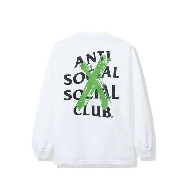 ANTI SOCIAL SOCIAL CLUB Cancelled Remix Long Sleeve Tee Shirt - White