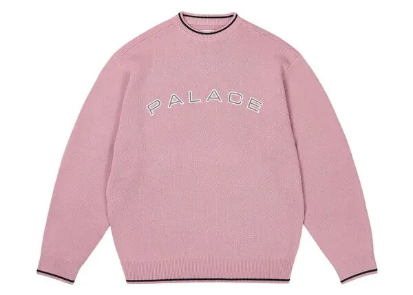 PALACE Arc Knit Pullover - Lush Flush