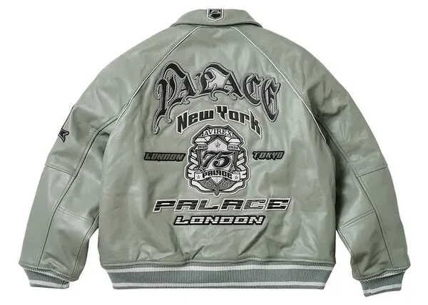 PALACE Leather Jacket - Grey
