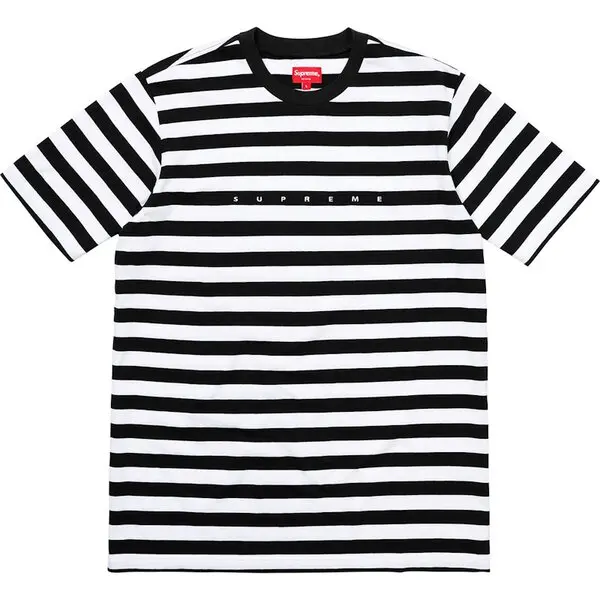 Supreme Bar Stripe Tee Shirt - Black
