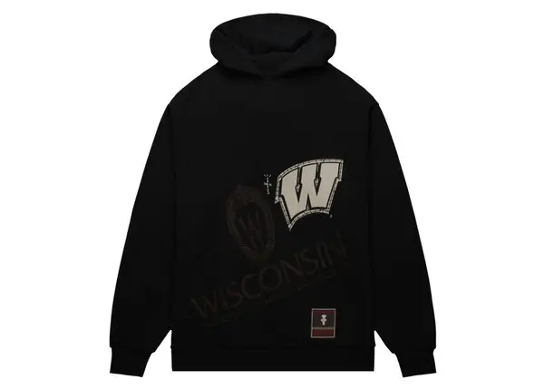 TRAVIS SCOTT X Mitchell & Ness Wisconsin Badgers Overlap Pullover Hoodie