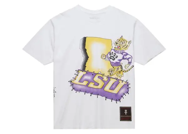 TRAVIS SCOTT X Mitchell & Ness Lsu Tigers Handdrawn T-shirt - White