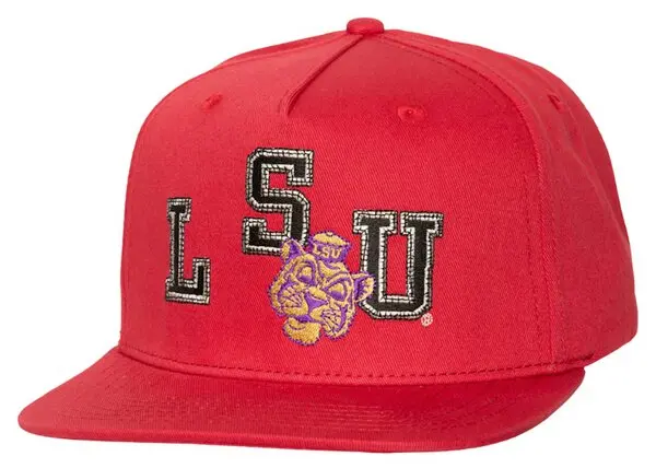 TRAVIS SCOTT X Mitchell & Ness Lsu Tigers Snapback Hat - Red