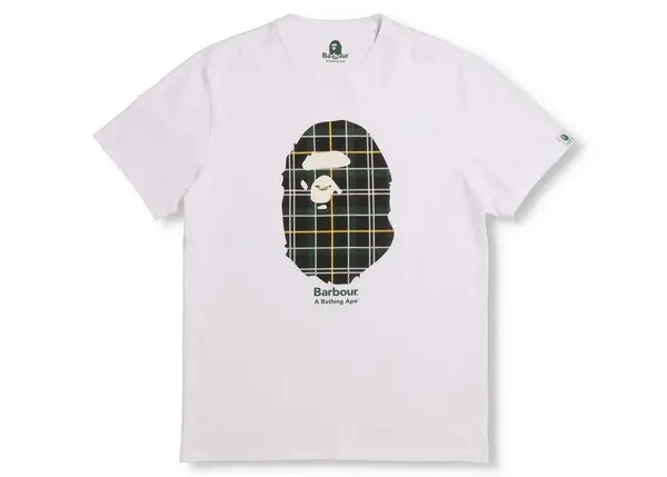 A BATHING APE X Barbour Tee Shirt - White