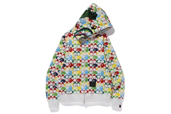 A BATHING APE X Coach Shark Full Zip Hoodie