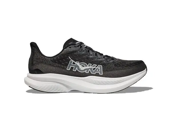 Hoka One One Mach 6 Athletic Sneakers - Black/white