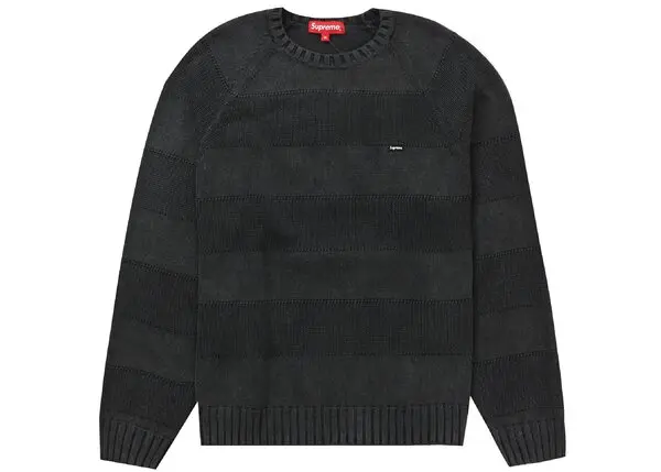 Supreme Small Box Stripe Sweater - Black