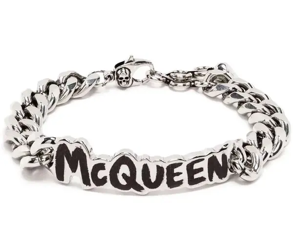 Alexander McQueen Logo Plaque Bracelet