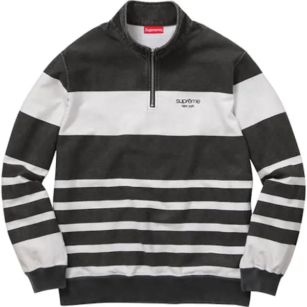 Supreme Printed Stripe Half Zip Sweat
