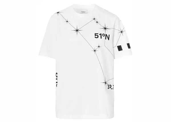 Burberry Constellation Print T-shirt - White