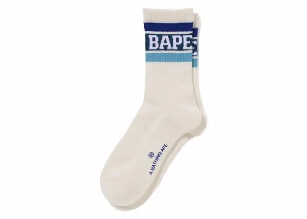 A BATHING APE Line Socks - Blue