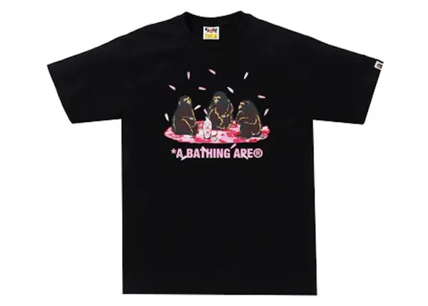 A BATHING APE Sakura Viewing Tee Shirt - Black