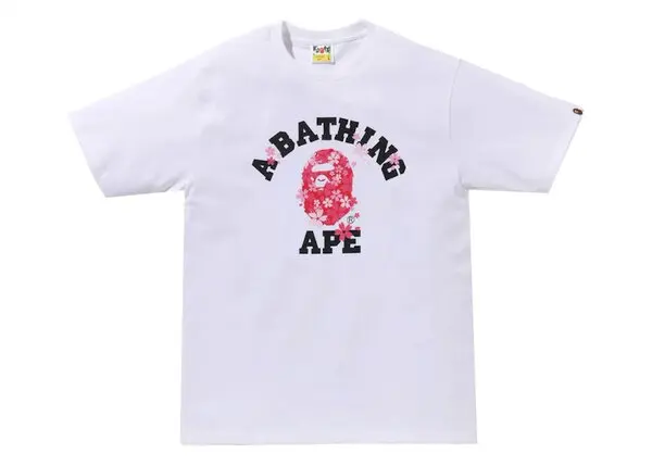 A BATHING APE Sakura College Tee Shirt - White