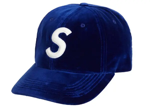 Supreme Velvet S Logo 6-panel Cap - Royal