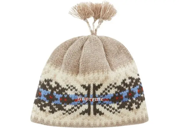 Supreme Tassel Beanie - Tan