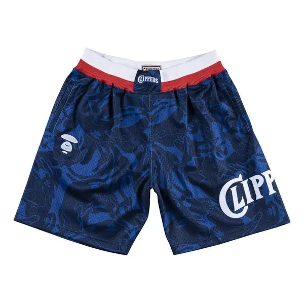 BAPE Aape X Mitchell & Ness San Diego Clippers Shorts - Navy Blue