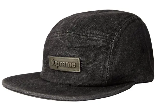 Supreme Metal Plate Camp Cap - Black