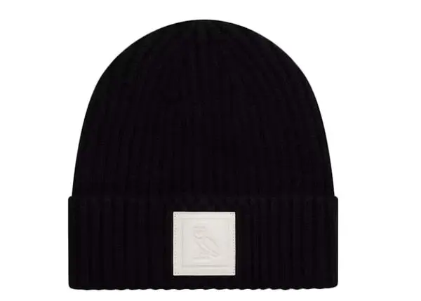 OVO Leather Patch Beanie