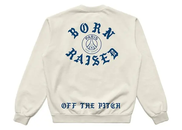 BORN X RAISED X Psg Off The Pitch Crewneck Sweatshirt - Cream