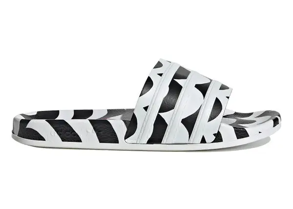Adidas Adilette Marimekko Slides - Core Black/cloud White/team Real Magenta