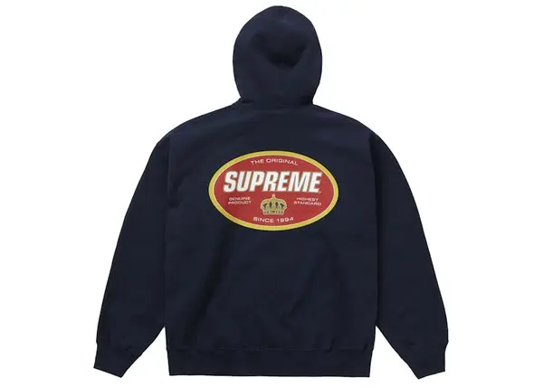 Supreme Crown Hooded Sweatshirt - Navy Blue