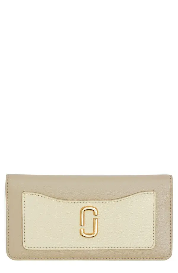 Marc Jacobs The Utility Snapshot Dtm Saffiano Leather Wallet - Khaki Multi